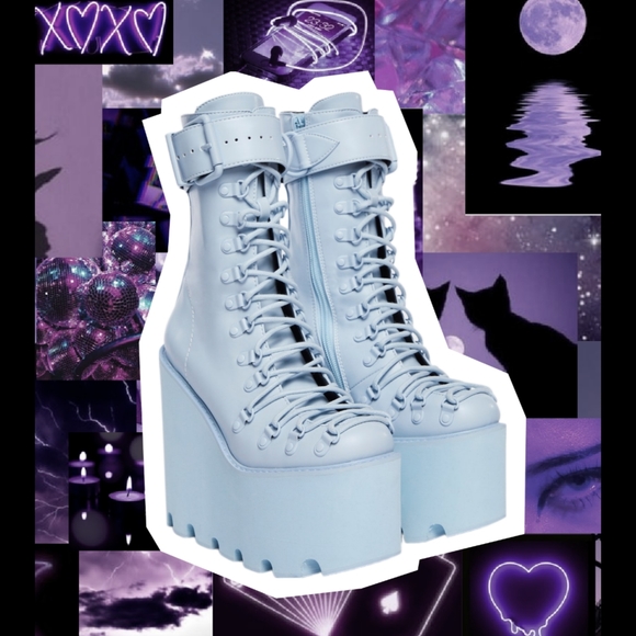 Dolls Kill | Shoes | Rare Sugar Thrillz Baby Blue Platform Traitor ...